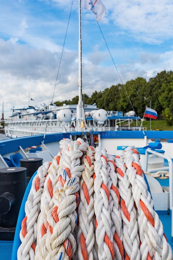 Mooring rope ship stock image. Image of reliable, coil - 77049853