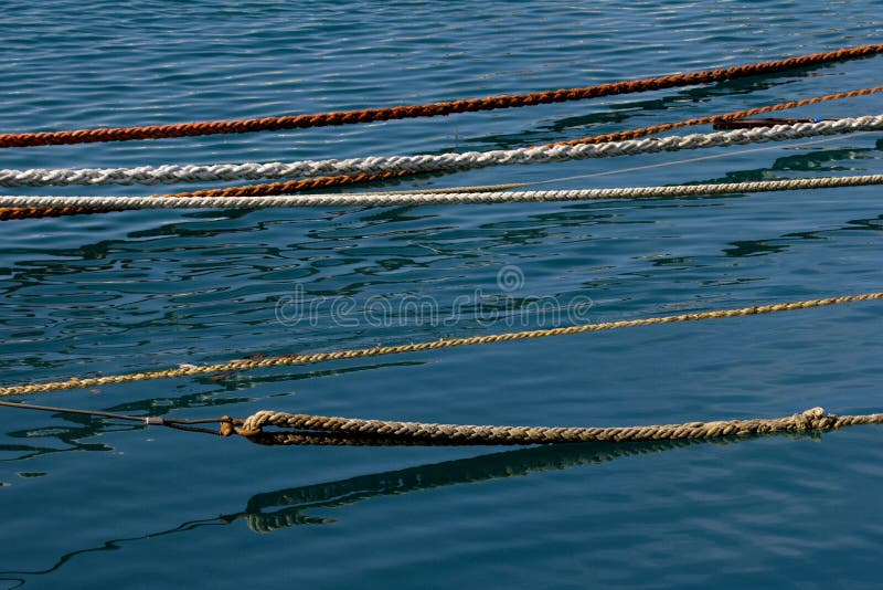 Mooring ropes stock image. Image of boat, port, maritime - 35858993