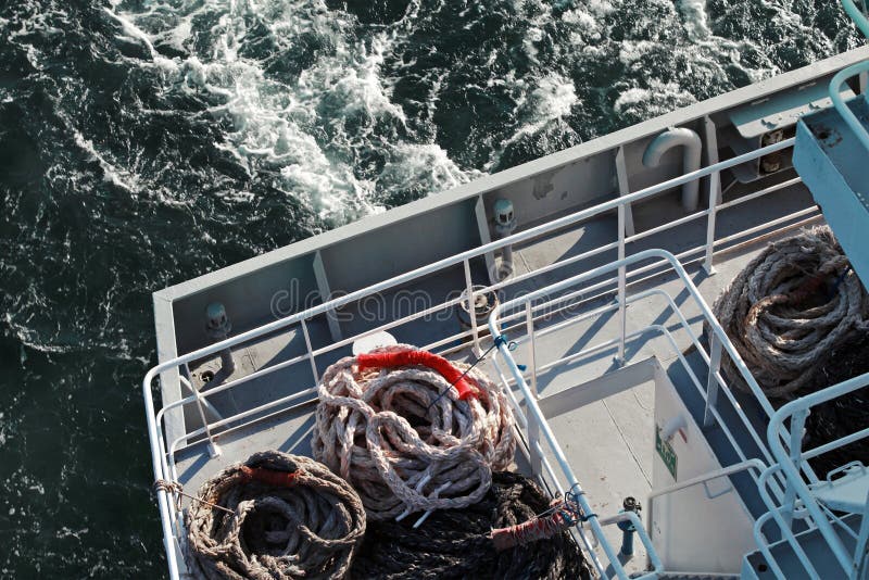 Aft Stern Mooring Maneuvering Station of Cargo Container Vessel with ...