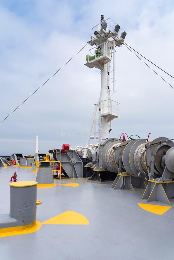 Forecastle stock image. Image of shipping, mast, electrical - 215176209