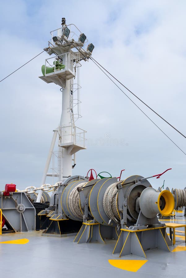 Forecastle stock image. Image of shipping, mast, electrical - 215176209