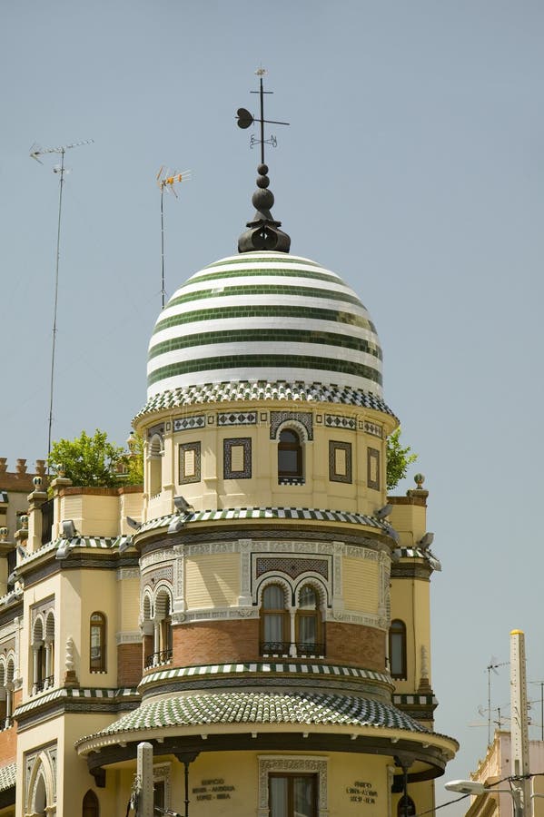 Moorish Building in Old Centro District of Sevilla, Southern Spain ...