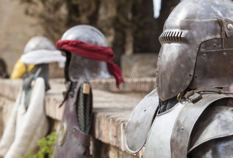Moorish and Christian Warriors Armours Stock Image - Image of display ...