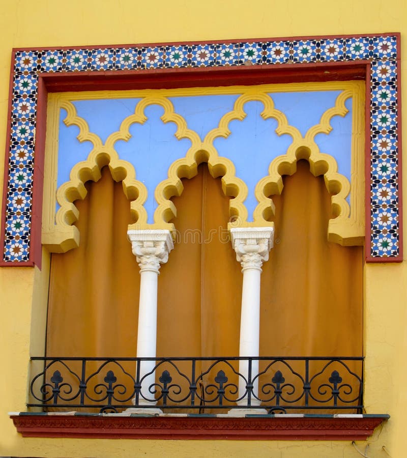 Moorish window stock image. Image of avenida, design - 62099533