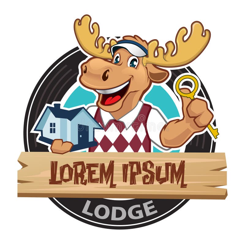 Moose Animal Mascot Cartoon Stock Vector - Illustration of funny, moose ...