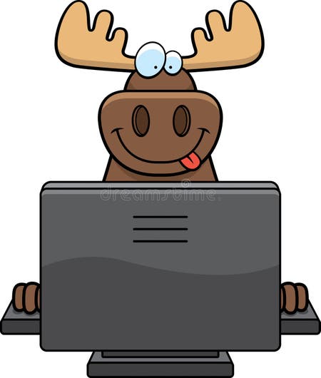 Moose Computer stock vector. Illustration of surf, cartoon - 14451523