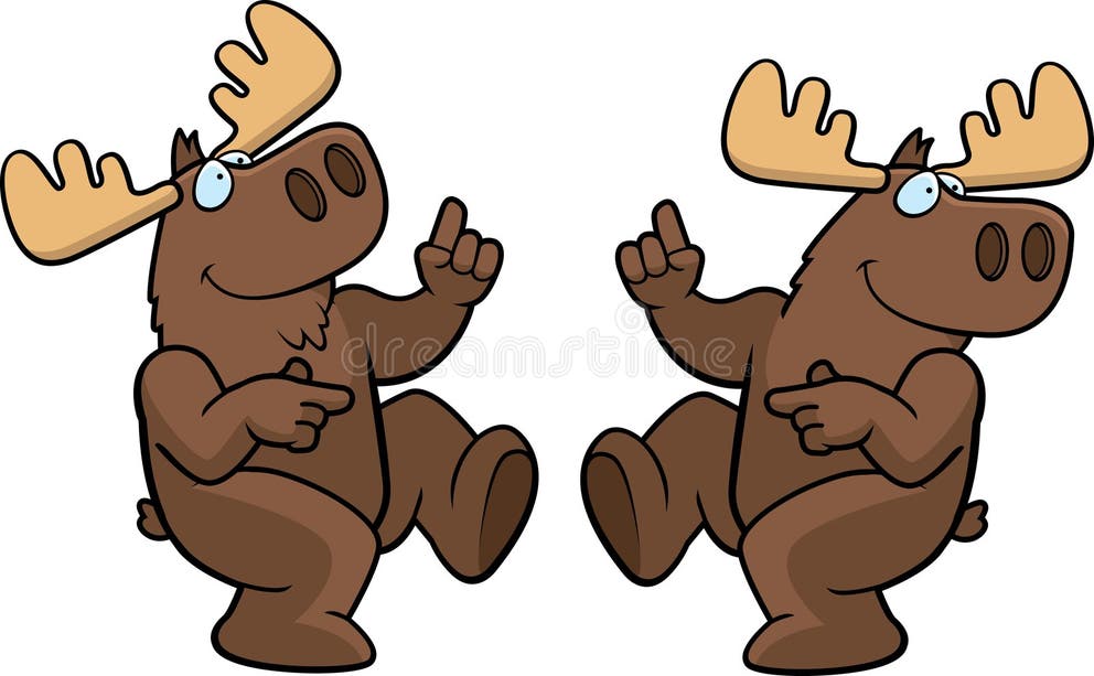Moose Dancing stock vector. Illustration of animal, dancing - 10669195