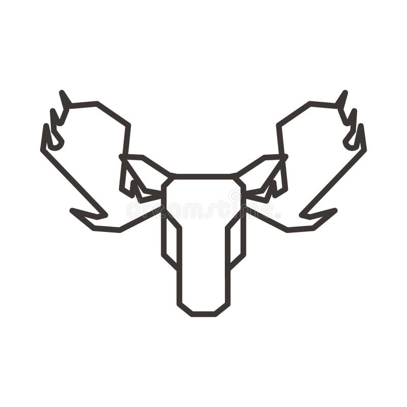 Moose Head. Vector Illustration Decorative Design Stock Vector ...