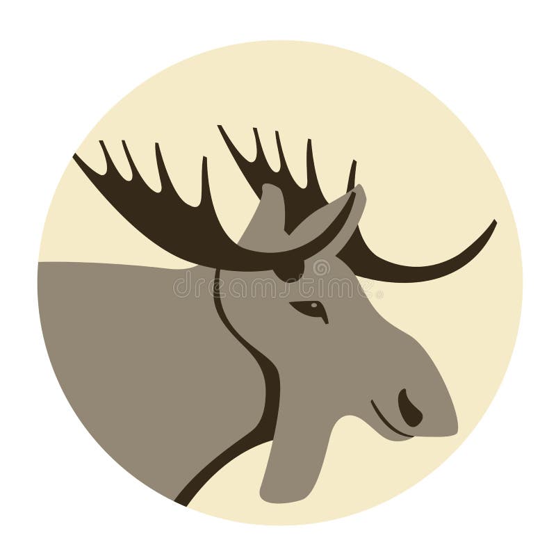 Moose Head Profile Vector Black Silhouette Stock Vector - Illustration ...