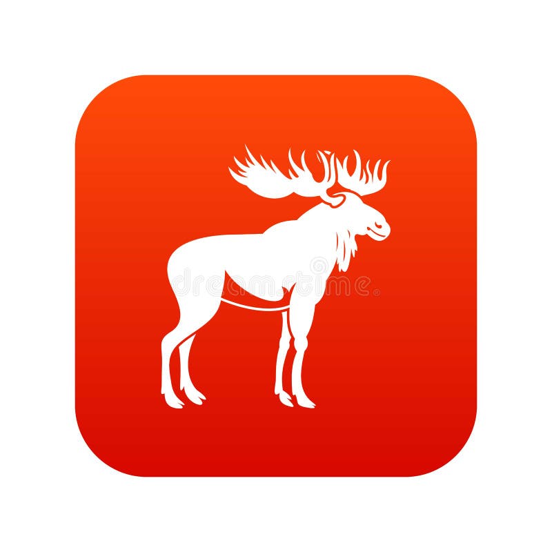 Moose Icon Set Color Hexahedron Stock Vector - Illustration of isolated ...