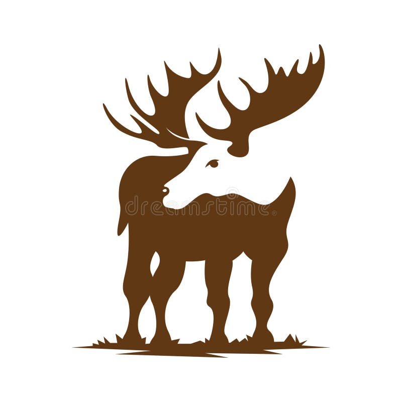Moose icon image design stock vector. Illustration of silhouette ...