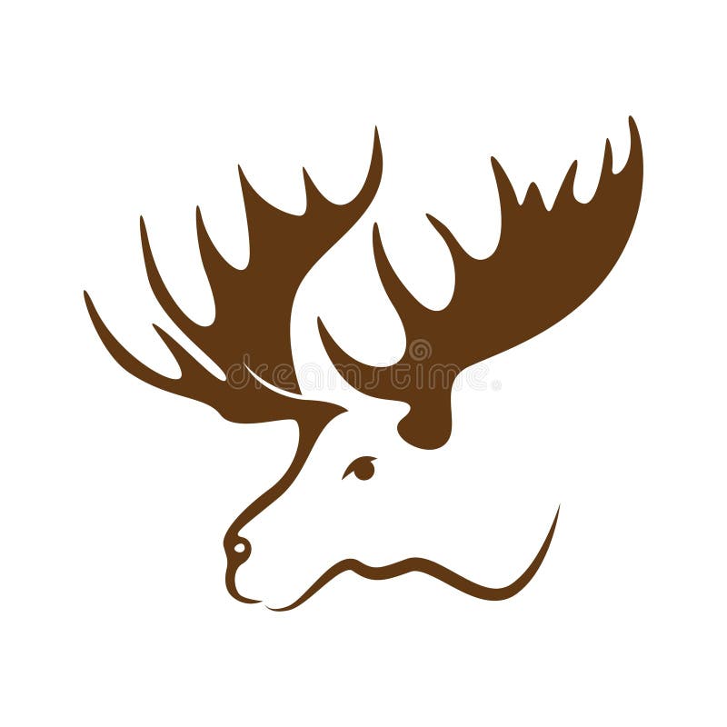 Moose icon image design stock vector. Illustration of template - 341690253