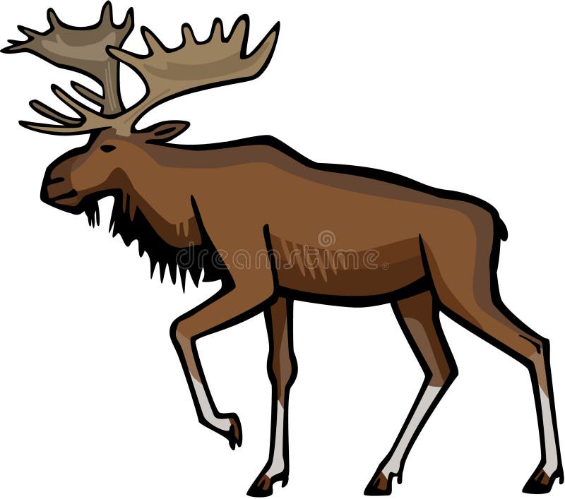 Moose stock vector. Illustration of mammal, artwork, brown - 67054221