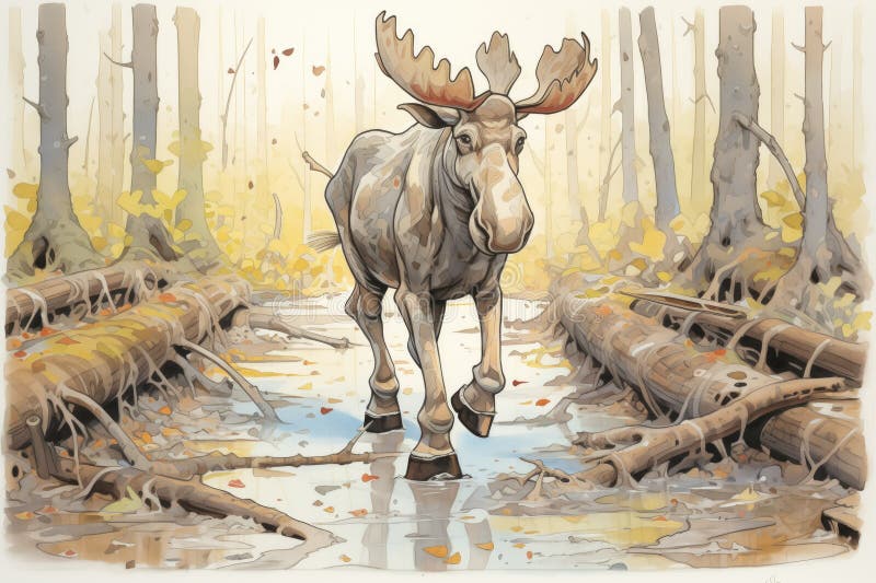 Moose Hoof Prints Line Stock Photos - Free & Royalty-Free Stock Photos ...