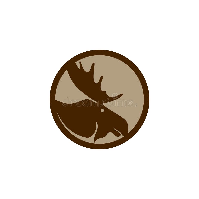 Moose Badge Logo Template Vector. Animal Logo Concept Stock Vector ...