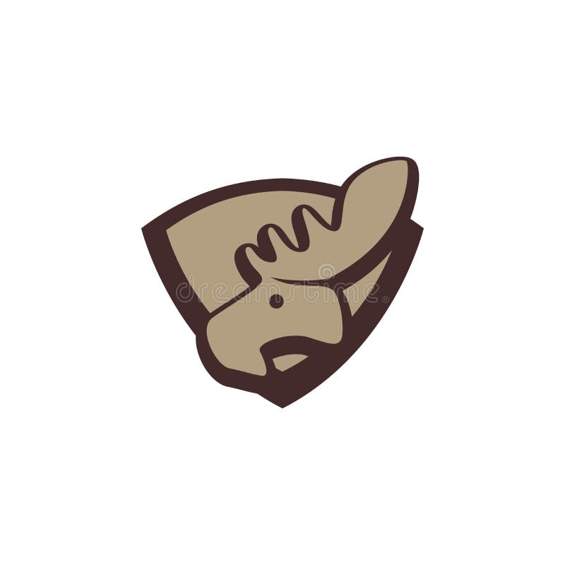 Moose Badge Logo Template Vector. Animal Logo Concept Stock ...