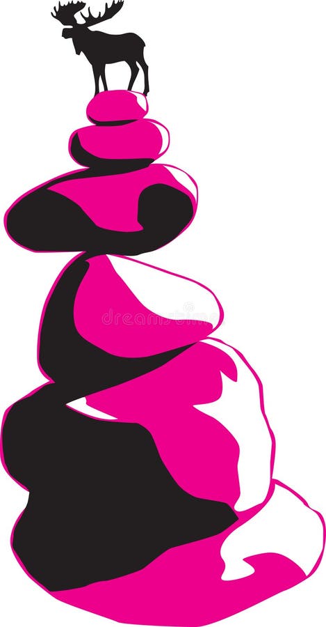 Moose on rocks stock illustration. Illustration of rocks - 4641065