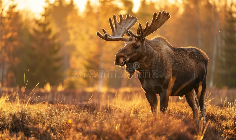 Moose Standing in a Clearing Stock Photo - Image of nature, buck: 325371312