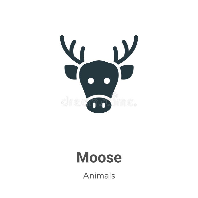 Moose Icon in Filled, Thin Line, Outline and Stroke Style. Vector ...