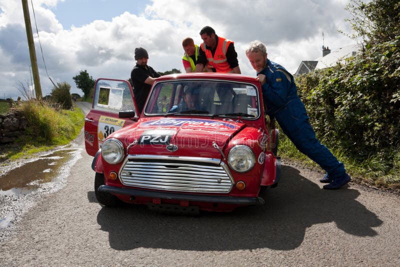 Mooving Away Damaged Car at Rally Editorial Stock Image - Image of race ...
