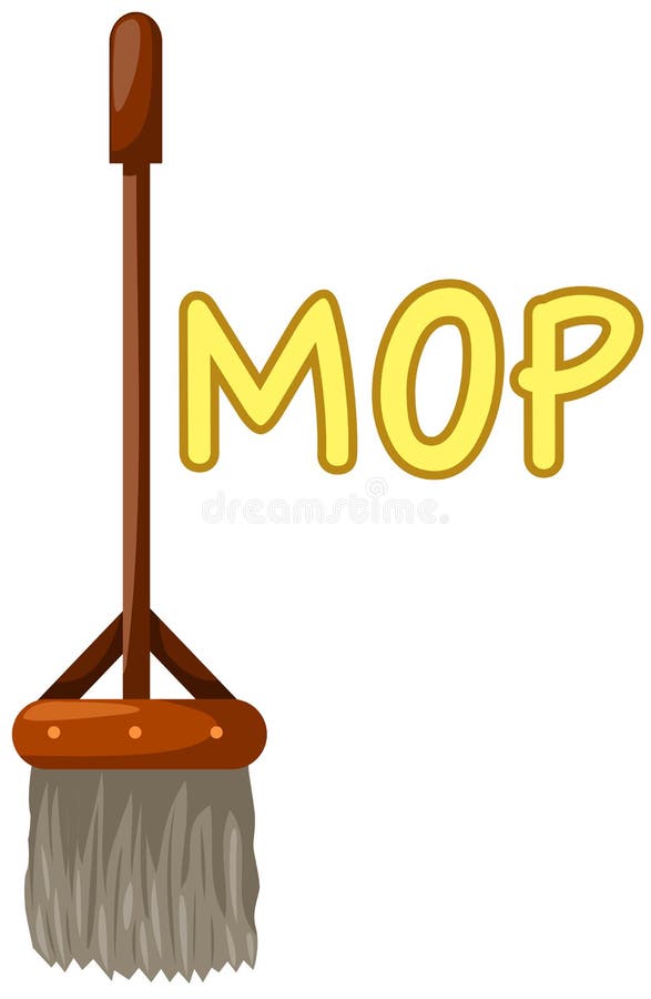 Mop stock vector. Illustration of reading, background - 17721714