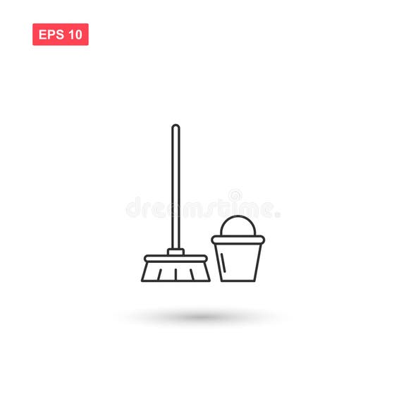 Mop Outline Stock Illustrations – 5,631 Mop Outline Stock Illustrations ...