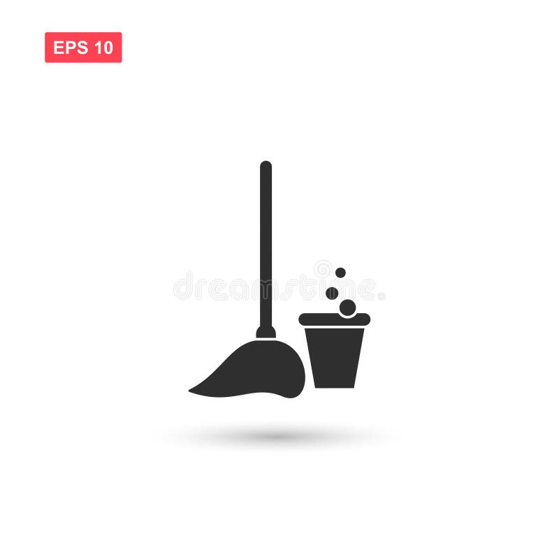 Mop Bucket Icon Vector Isolated 2 Stock Vector - Illustration of ...