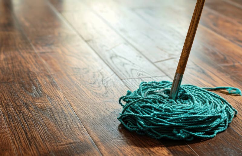 A mop on the floor stock illustration. Illustration of tool - 304145650