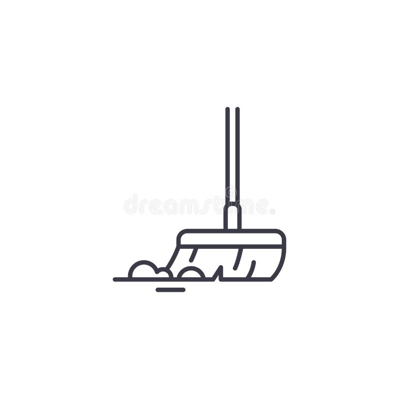Mop Linear Icon Concept. Mop Line Vector Sign, Symbol, Illustration ...
