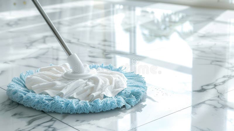 The Mop on Marble Floor.AI Generated Image Stock Photo - Image of ...