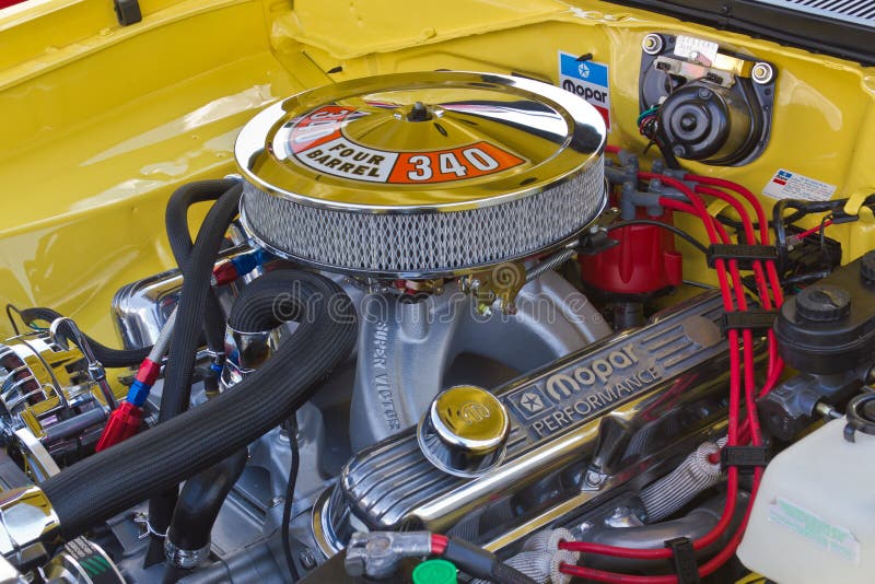 Mopar 340 Engine editorial photo. Image of custom, challenger - 26650516