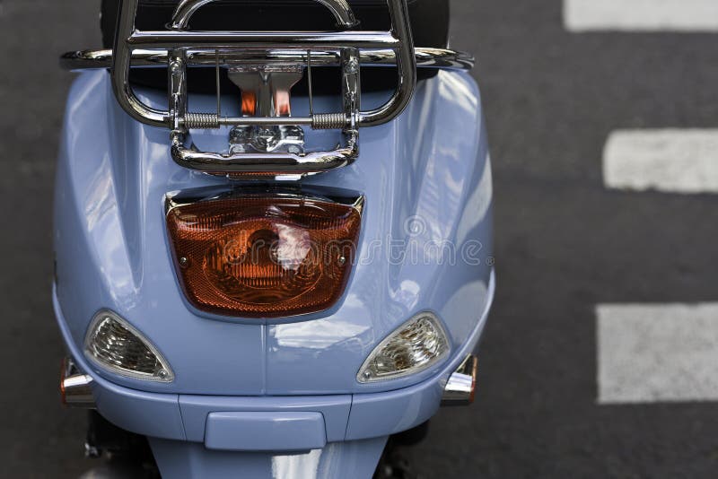 Moped stock image. Image of moped, vespa, lights, blue - 11234779