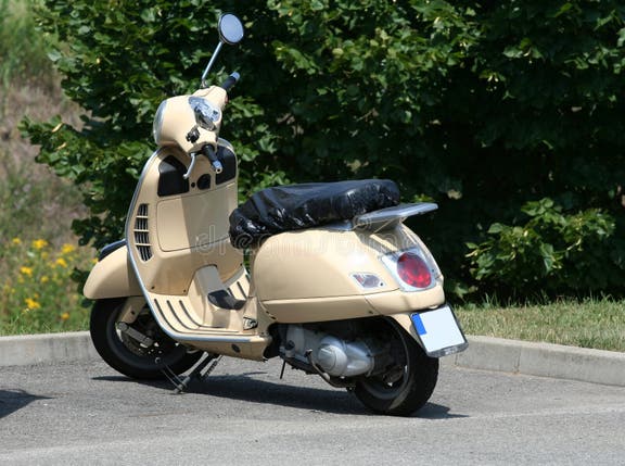Moped stock photo. Image of beige, easy, funky, city - 25668176