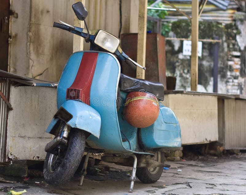 Moped stock image. Image of pavement, scooter, outside - 18993785