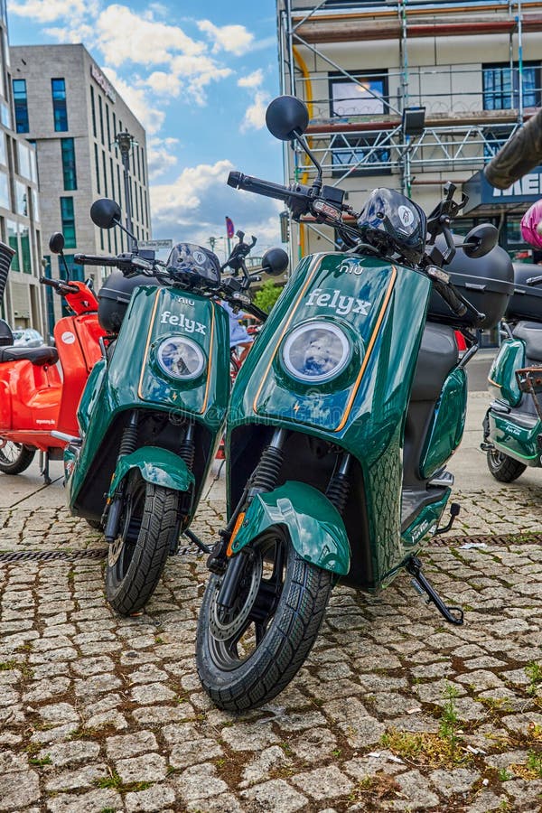 Moped with Electric Drive for Rent in Berlin Editorial Photography ...