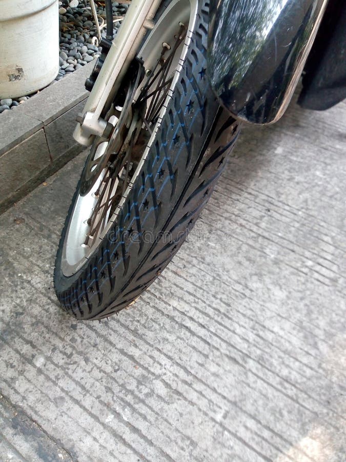 Moped Front Wheel, Located Kranji Regency, West Java, Indonesia Stock ...
