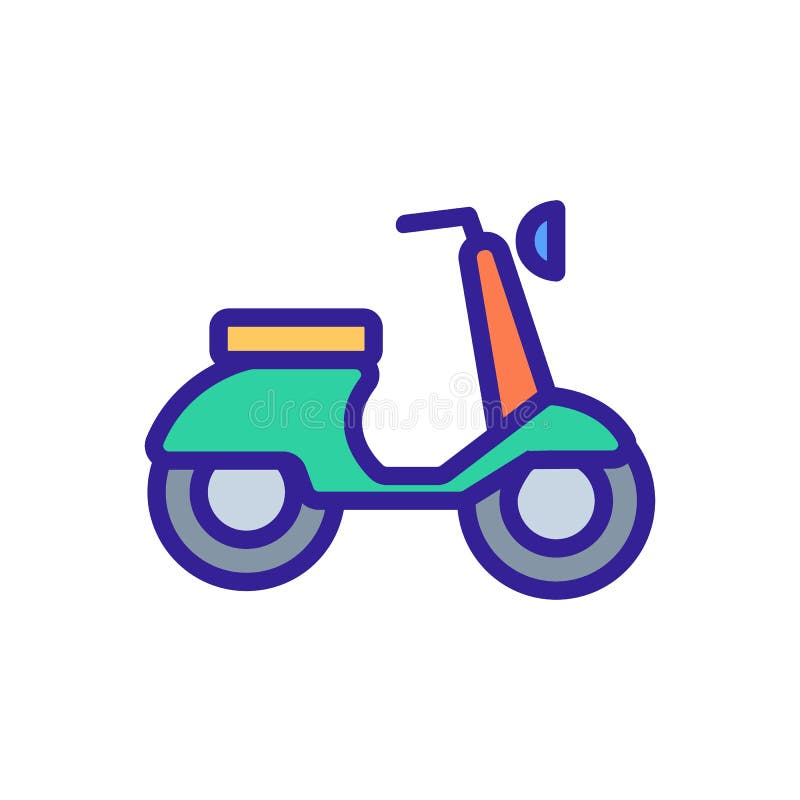 Moped Icon Vector. Isolated Contour Symbol Illustration Stock ...