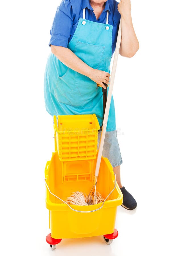 Mopping Up stock image. Image of maid, bucket, professional - 24400333