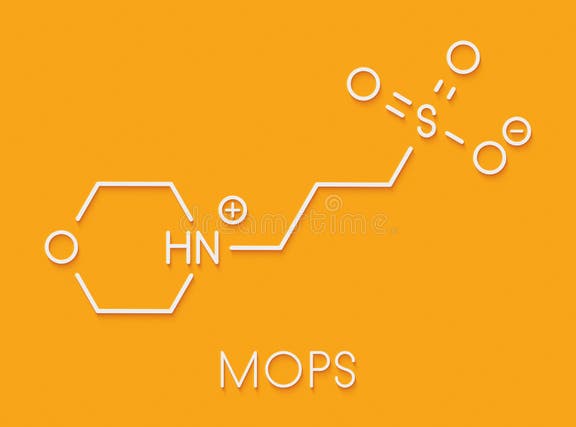 MOPS Buffering Agent Molecule. Skeletal Formula. Stock Illustration ...