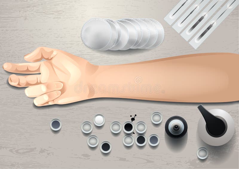 Moquerie de tatouage illustration de vecteur. Illustration du table ...