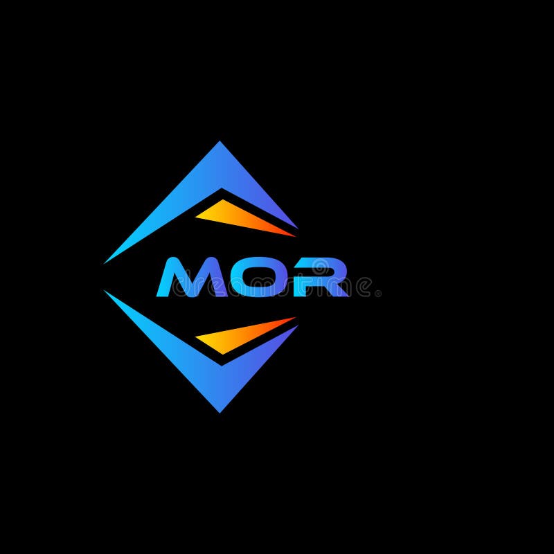 MOR Abstract Technology Logo Design on Black Background. MOR Creative ...