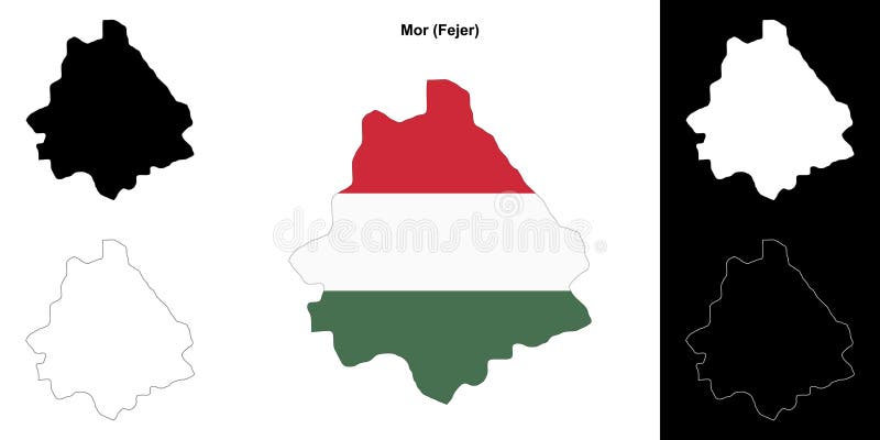 Mor outline map stock vector. Illustration of cartography - 357733596