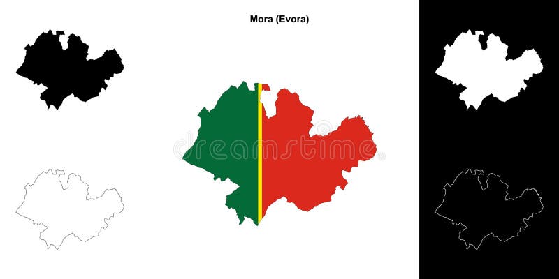 Mora outline map stock vector. Illustration of area - 334995433