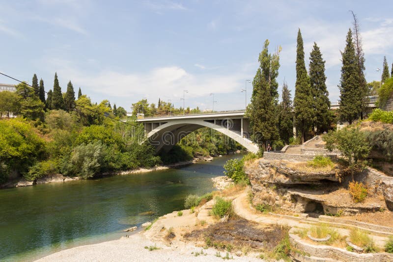 Moraca bridge stock photo. Image of concrete, famous - 58976976