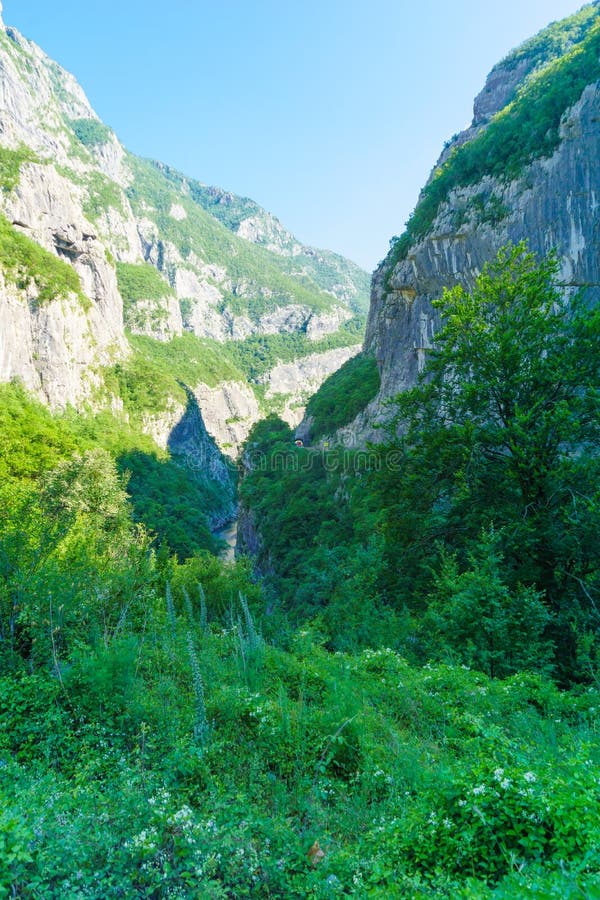 Moraca Kanjon Och Moraca Kloster Arkivfoto - Bild av liggande, monte ...