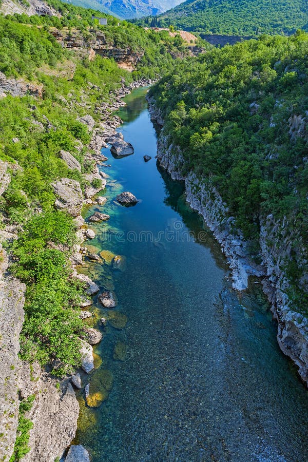 Moraca River Canyon in Montenegro Stock Photo - Image of rafting, blue ...