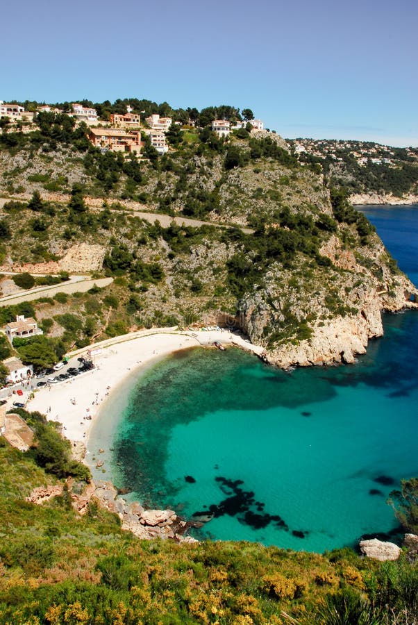 Moraig beach stock image. Image of beach, cliff, cala - 16297757