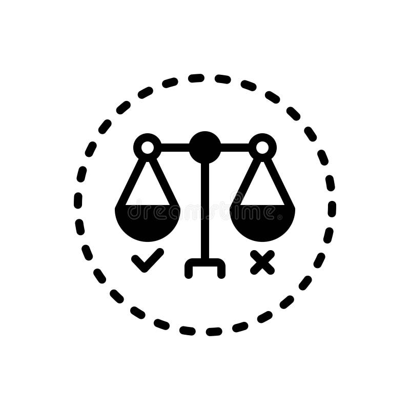 Black Solid Icon for Moral, Ethical and Balance Stock Vector ...