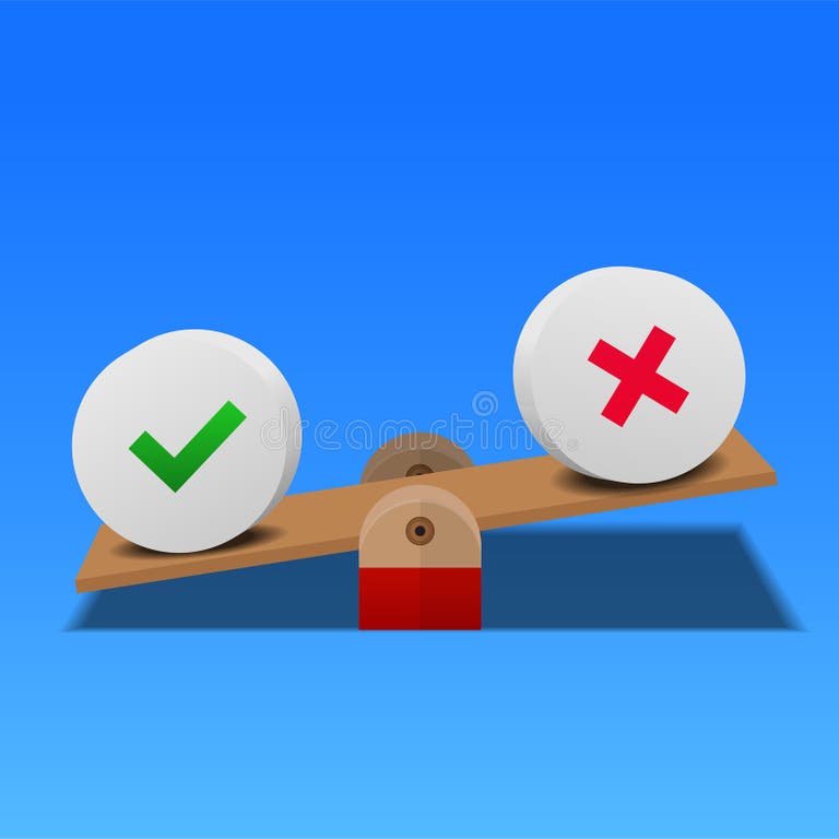 Right Wrong Scale Stock Illustrations – 190 Right Wrong Scale Stock ...