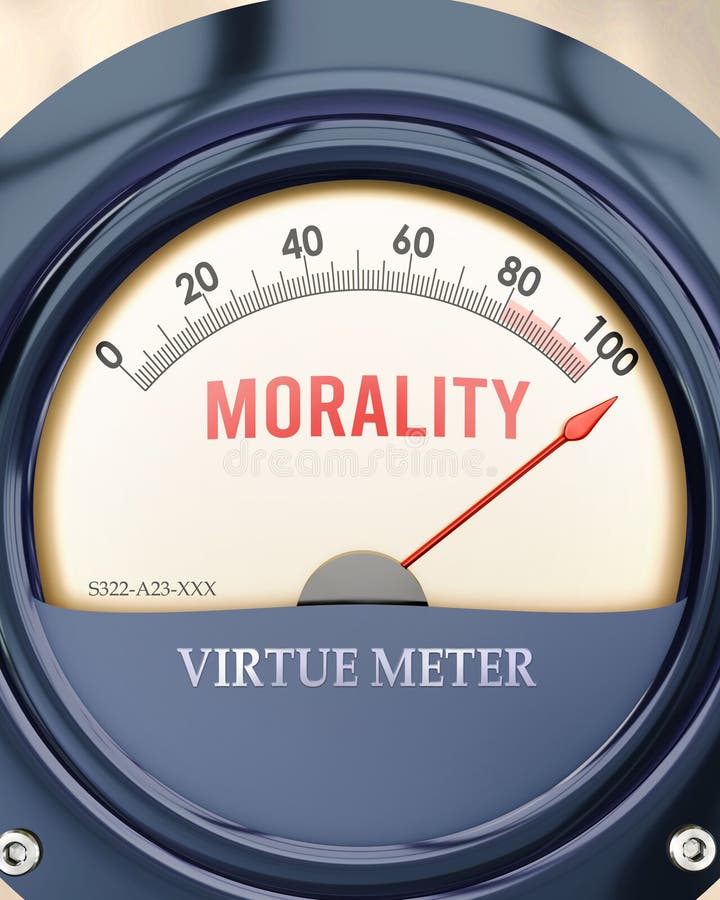 Morality and Virtue Meter that is Hitting a Full Scale, Showing a Very ...